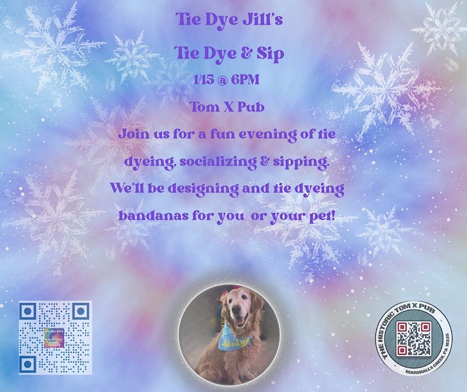Design, Tie Dye & Sip, Tom X Pub, East Stroudsburg, 15 January 2024 ...