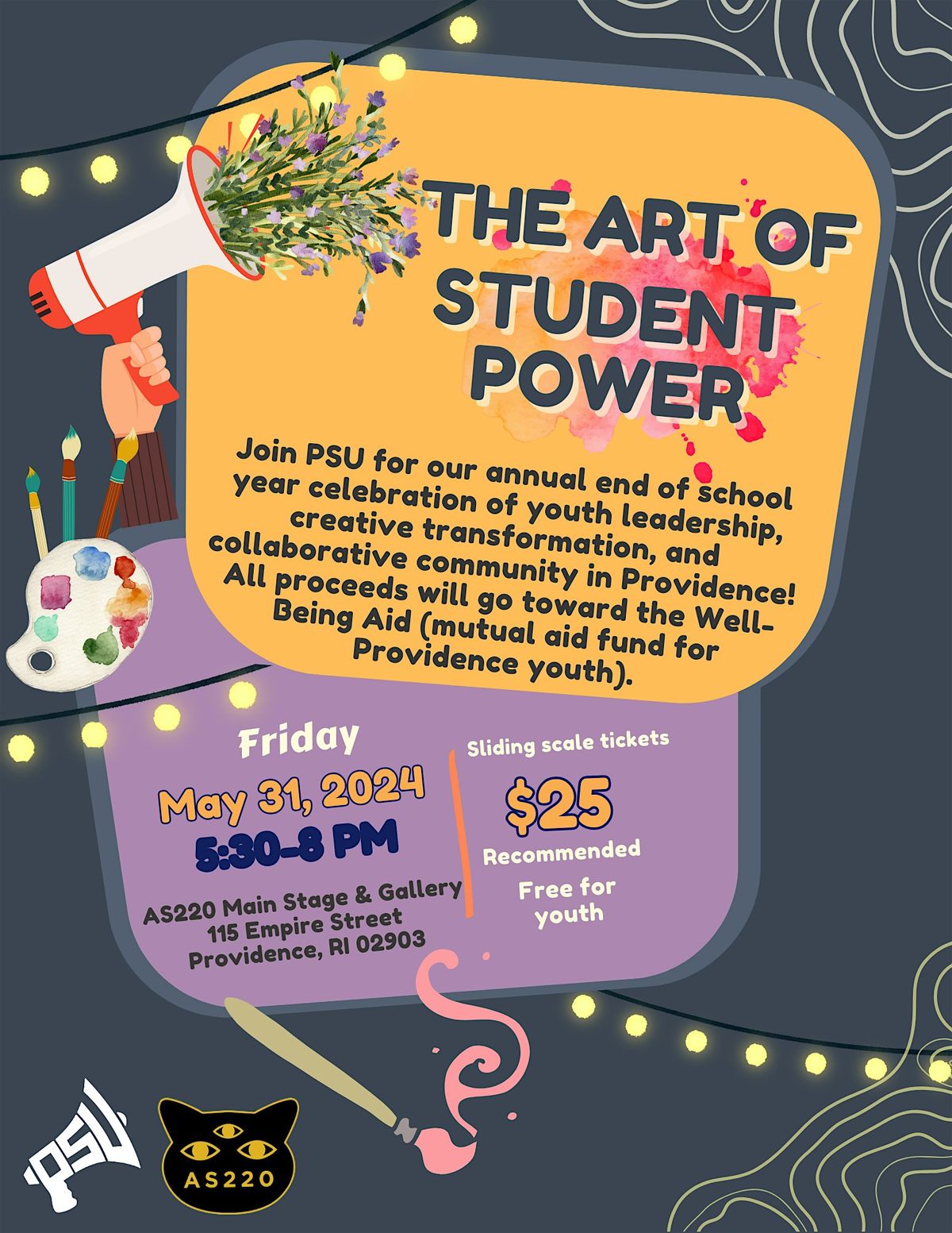 The Art of Student Power, AS220 Main Stage and Gallery, Empire Street ...