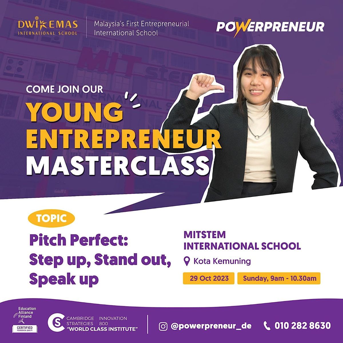 Young Entrepreneur Masterclass: Pitch Perfect, MITstem International ...