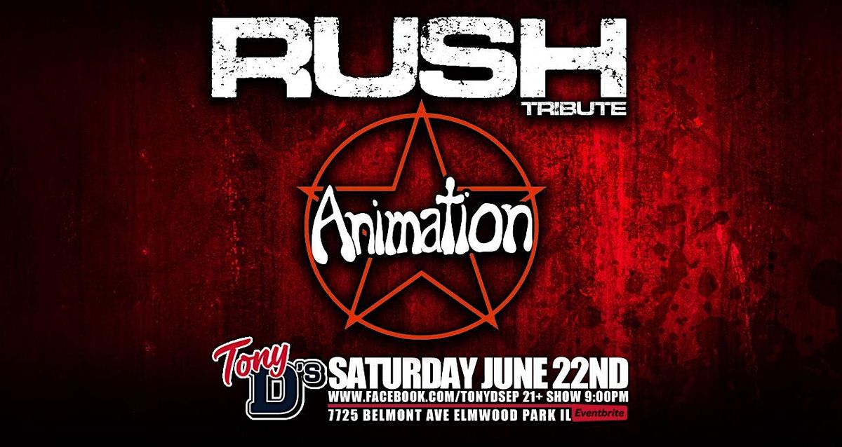 Rush Tribute w/ Animation at Tony Ds, 7725 W Belmont Ave, Elmwood Park ...