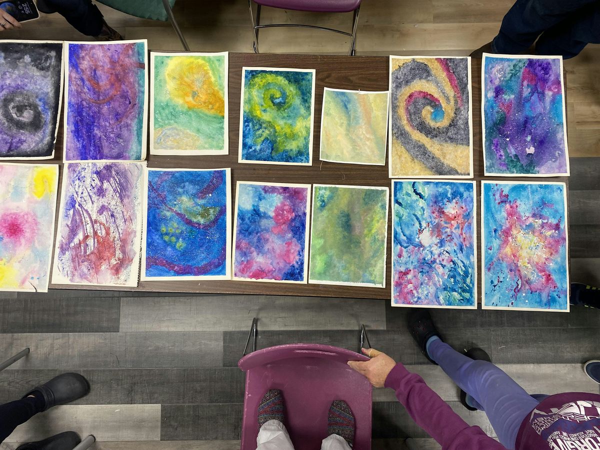 Watercolor Galaxies with Kathleen Leuschen, Scraplanta Creative Reuse ...