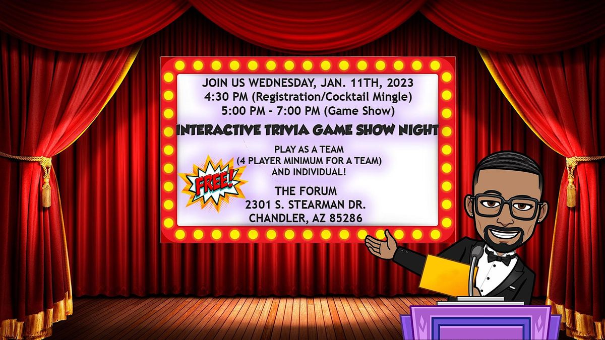 The Interactive Trivia Game Show Hosted By The Trivia Game Show DJ The The Interactive Trivia Game Show Hosted By The Trivia Game Show DJ The