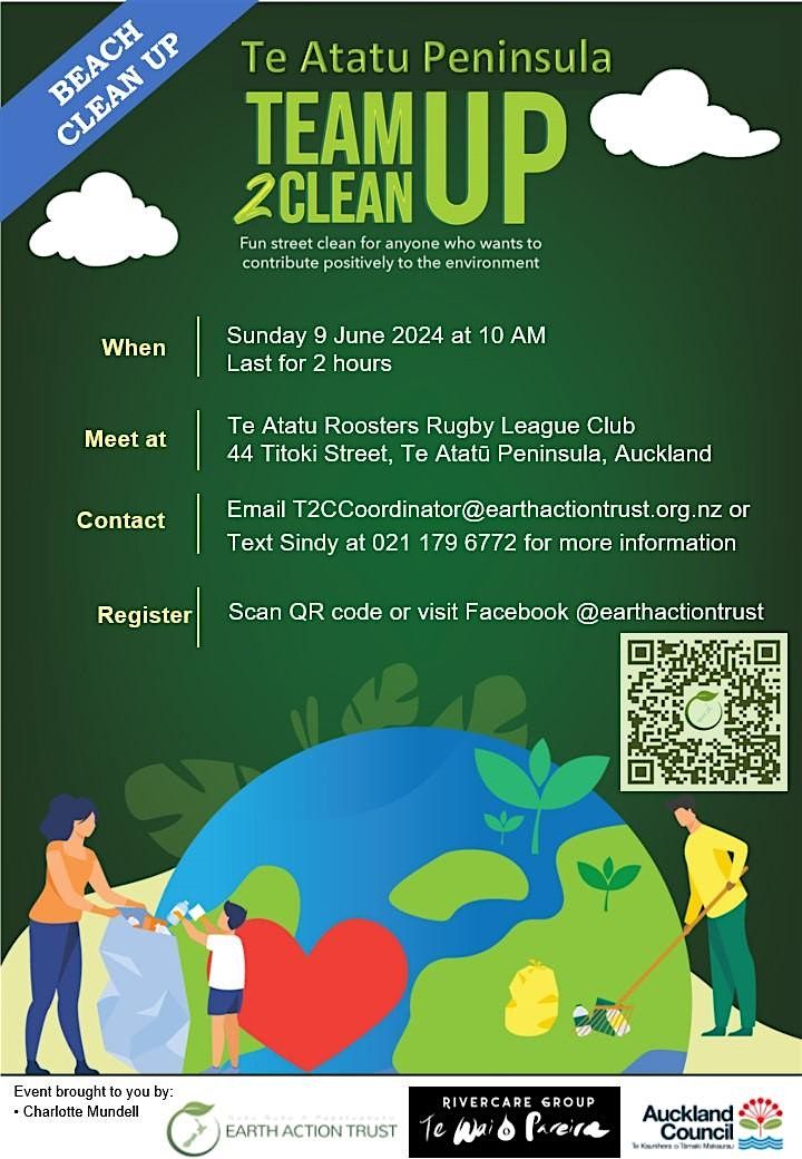 Te Atatu Peninsula Team Up 2 Beach Clean Up - 9 June 2024 (Sunday), Te ...