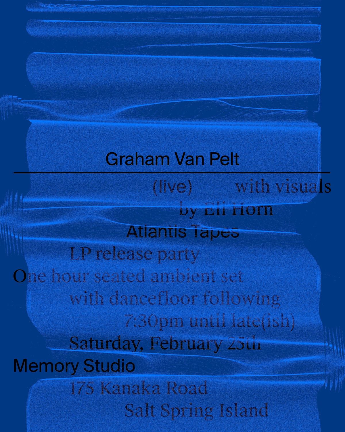 Graham Van Pelt - Atlantis Tapes Release - Live set, visuals by Eli ...
