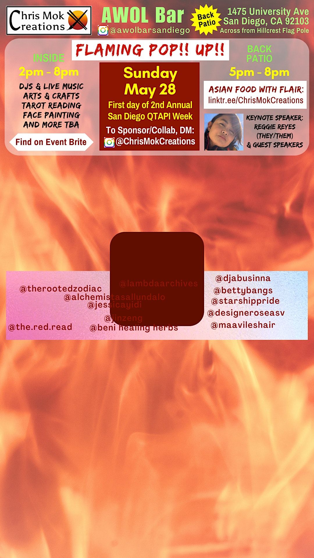 Flaming Pop!! Up!!, AWOLCanteena (Outside in the Bamboo Garden Patio ...