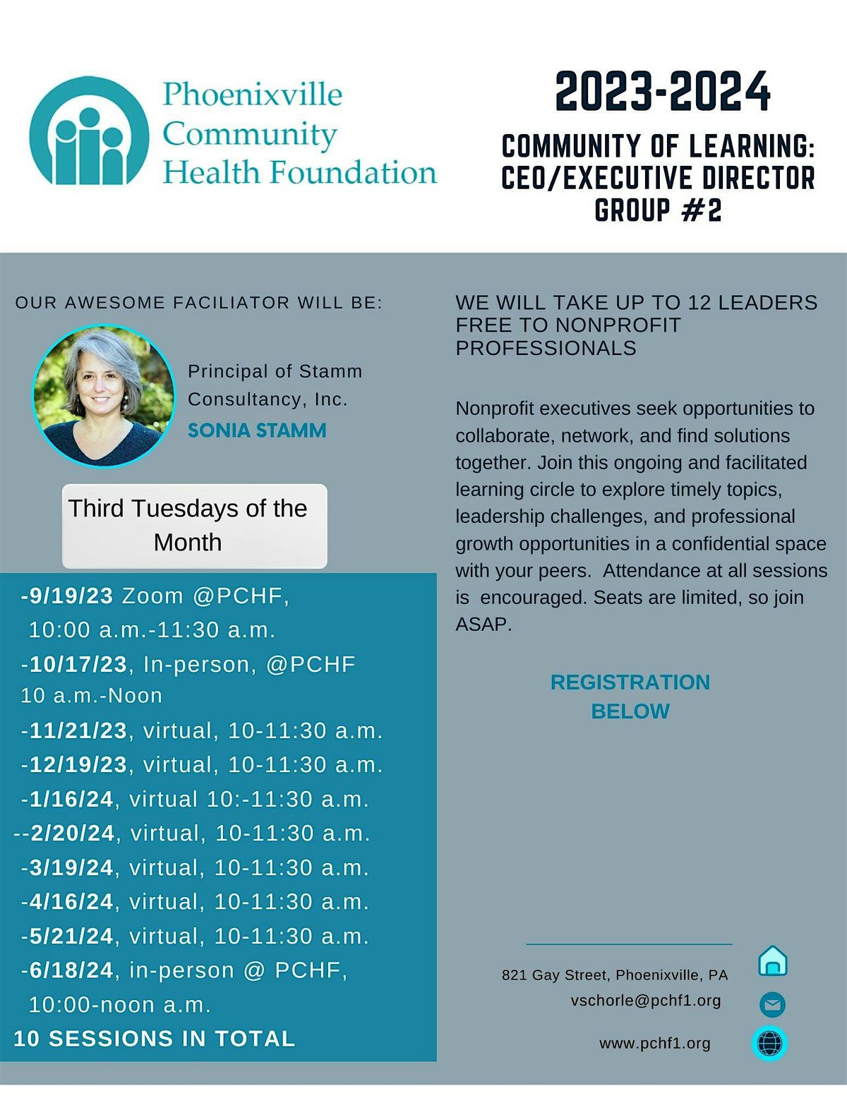 Community of Learning ED/CEO, Tuesdays, Group #2, September 19 to June ...