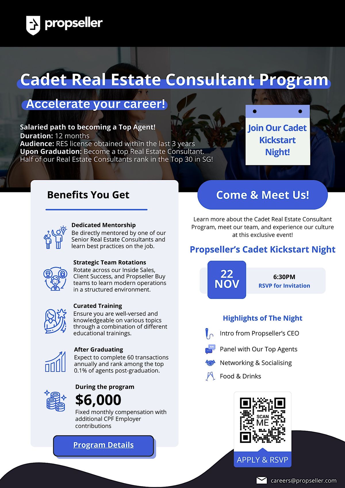 Propseller Cadet Kickstart Night, The Upper Room Restaurant & Cafe ...