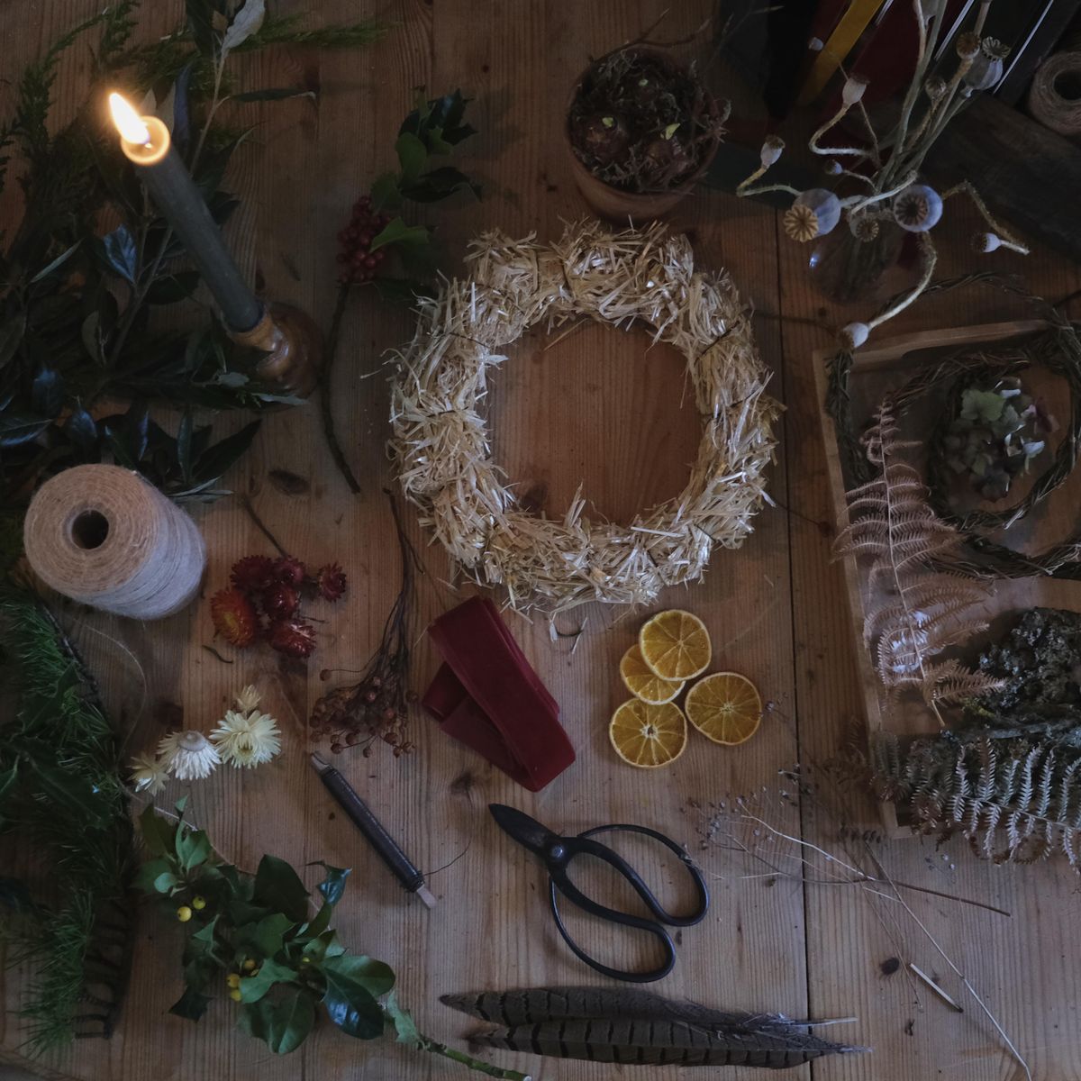Wreath Making Workshop with Fawen, Cafe @ Crocadon Farm, Saint Mellion ...