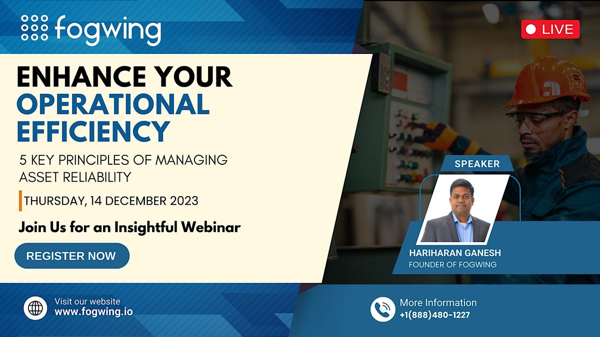 Elevate Your Operations: 5 Principles of Asset Reliability Management, December 14 2023 | Online ...