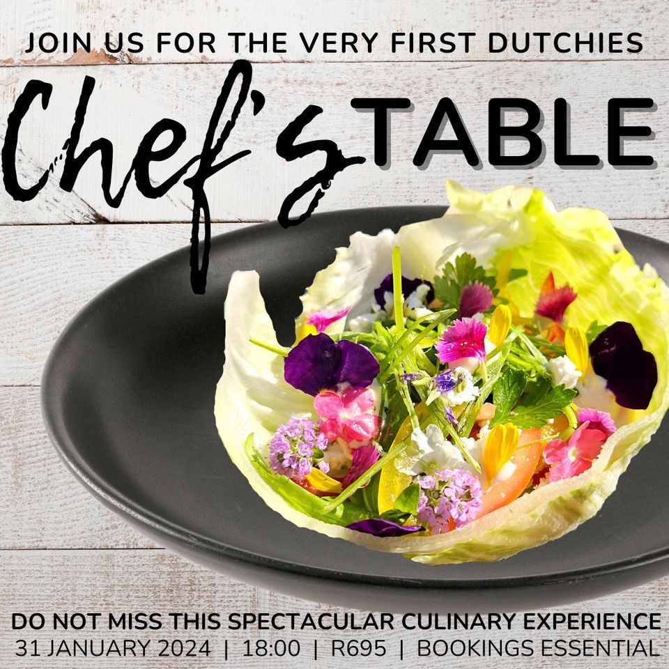 Dutchies Chefs Table, Dutchies , Strand, January 31 2024 | AllEvents.in