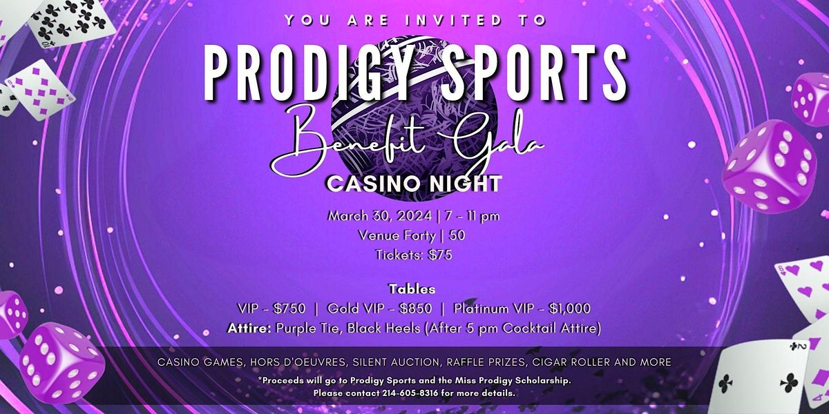 Prodigy Sports Benefit Gala, Venue Forty|50, Addison, 30 March 2024 ...