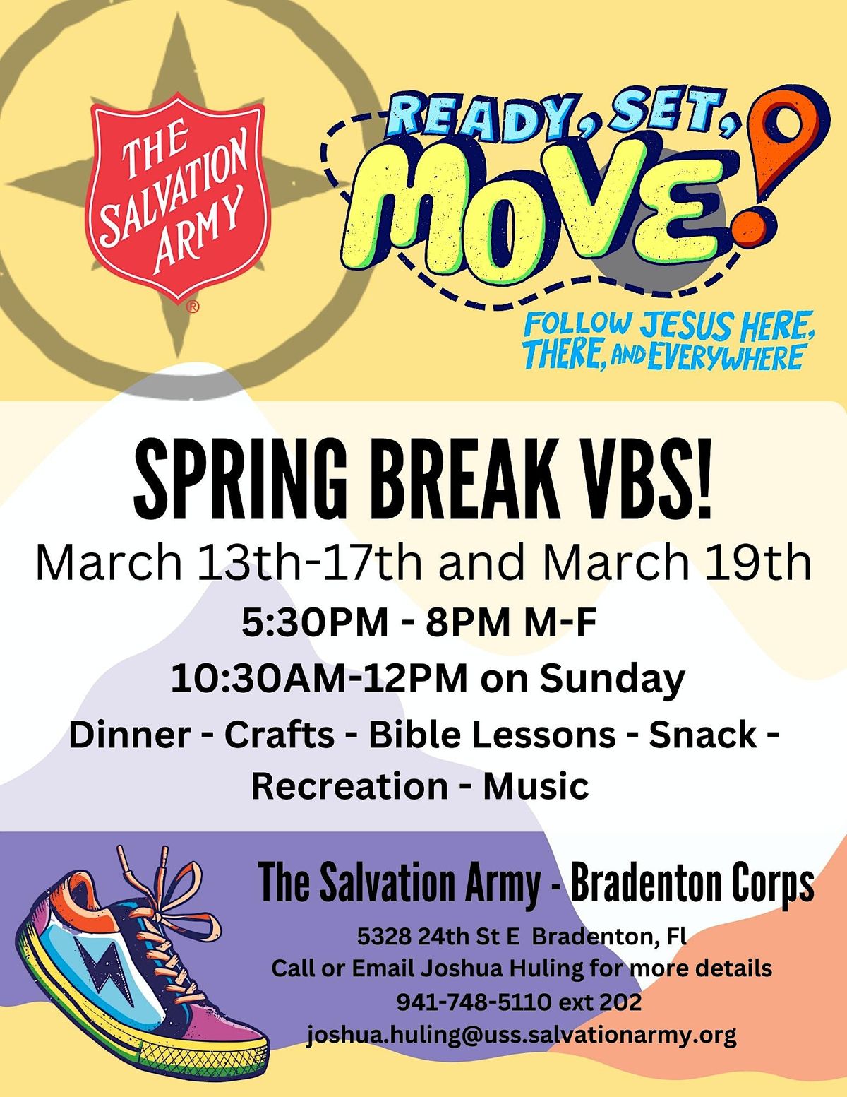 2023 Spring Break VBS - Ready Set Move!, The Salvation Army Center for Worship, Bradenton, 15 ...