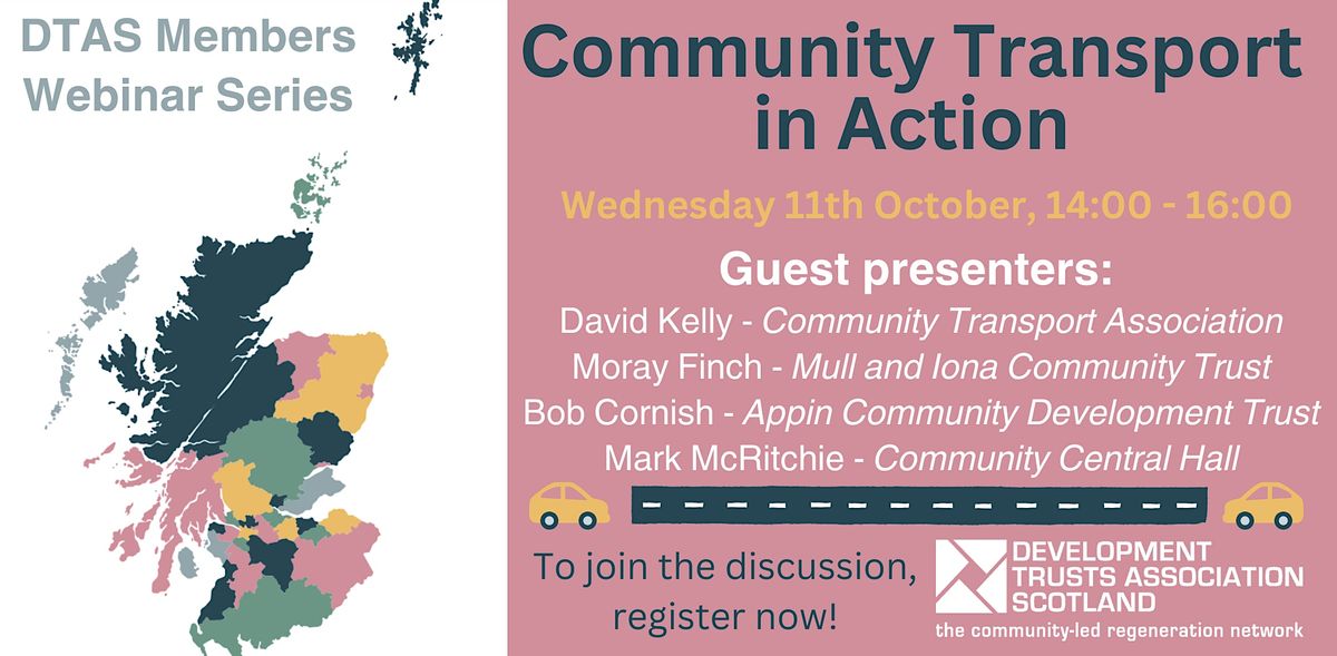 Community Transport in Action - DTAS Webinar, October 11 2023 | Online ...