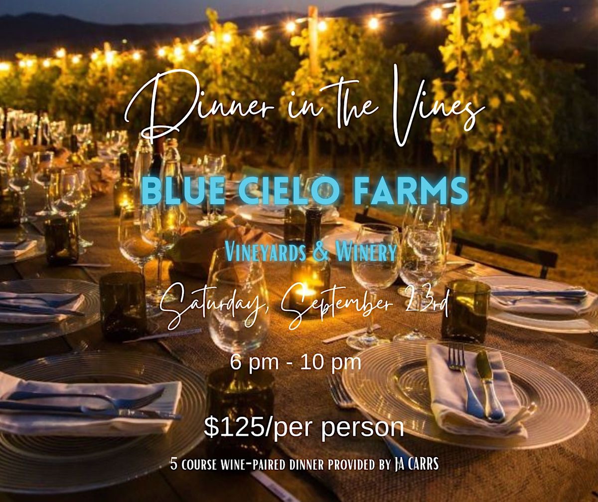 Double Gold Celebration Dinner, Blue Cielo Farms Vineyards & Winery ...