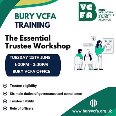 The Essential Trustee, Bury VCFA, Market Place, Bury BL9 0LD, UK, 25 June 2024 | AllEvents.in