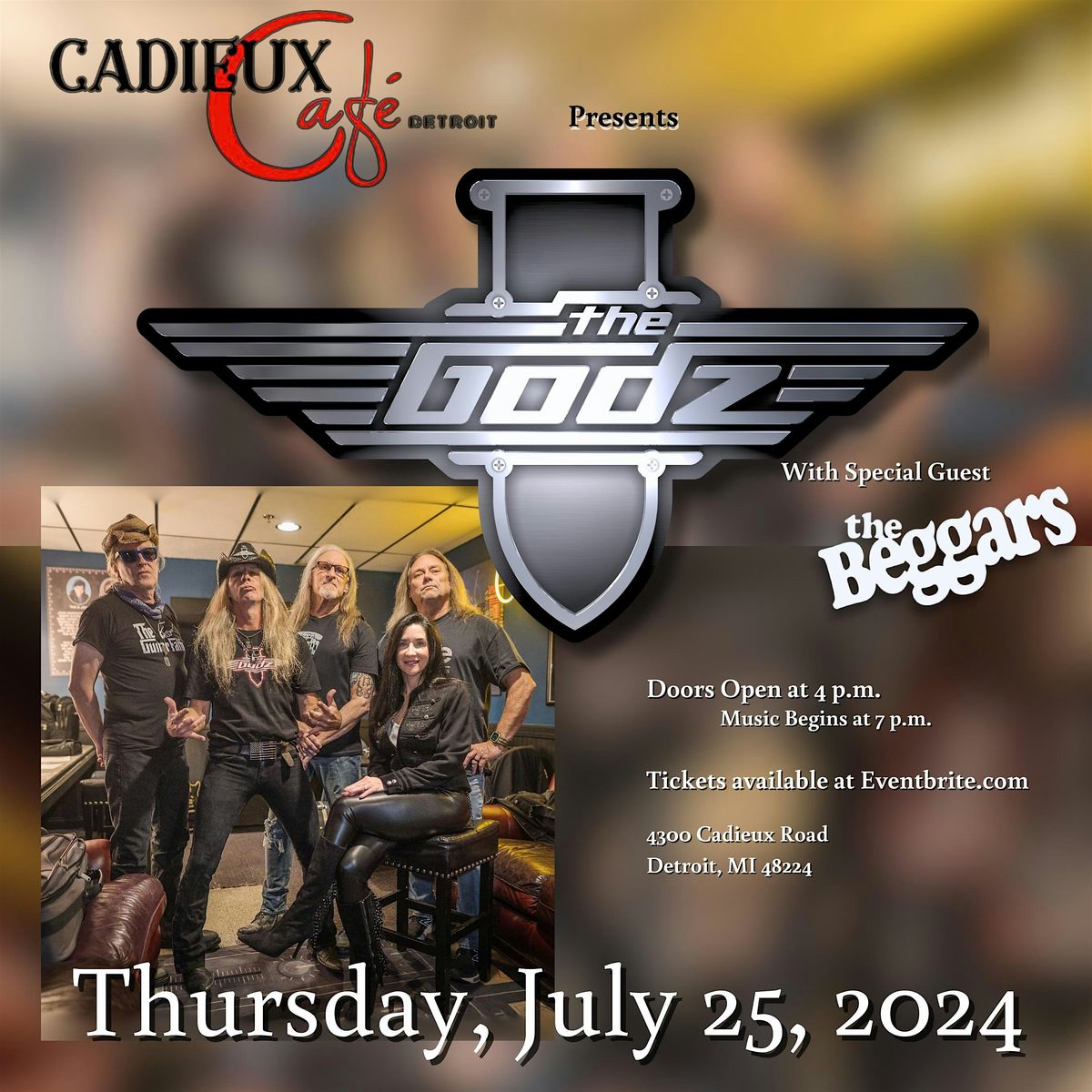 The Godz with The Beggars, Cadieux Cafe, Detroit, 25 July 2024 | AllEvents.in