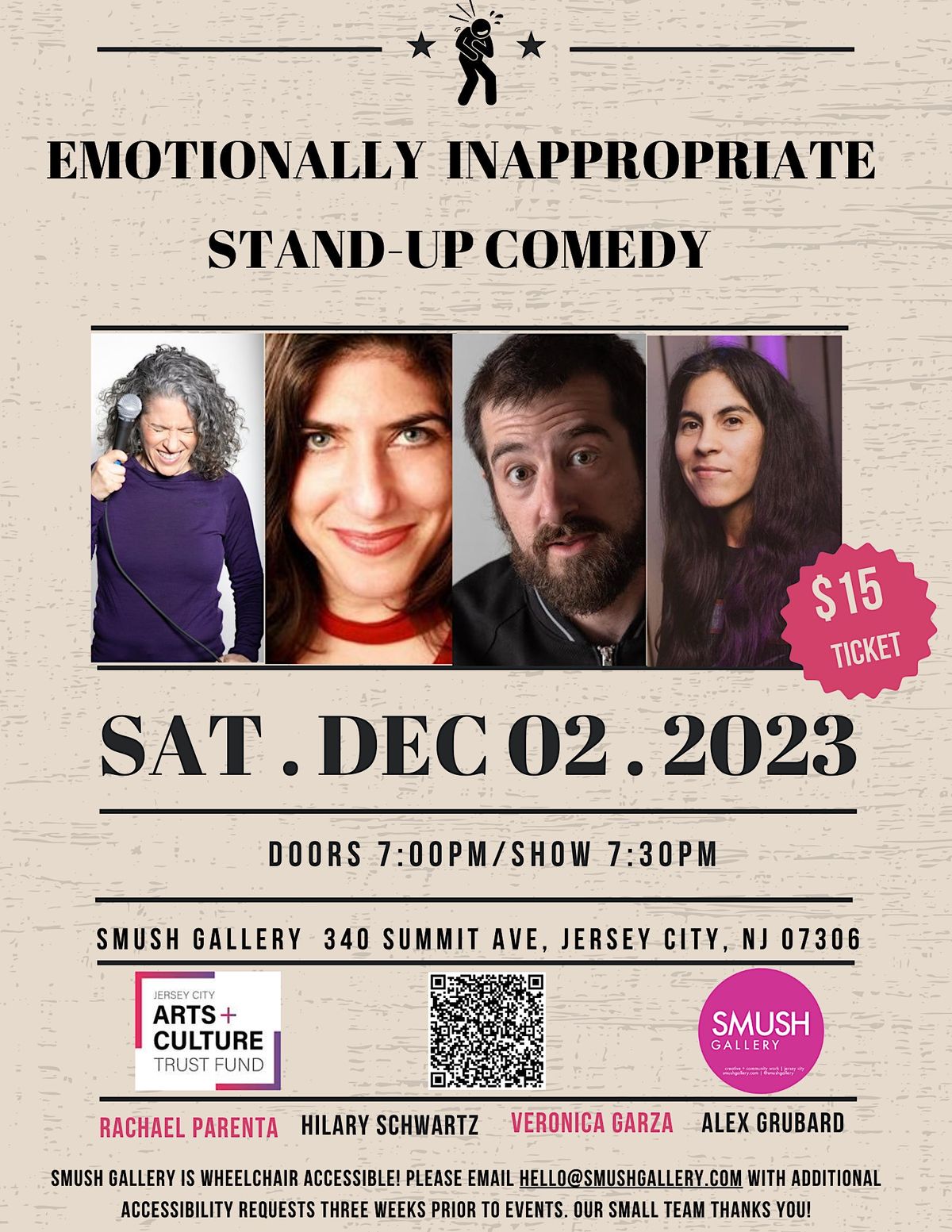 Emotionally Inappropriate Stand Up Comedy, Smush Gallery, Summit Avenue ...