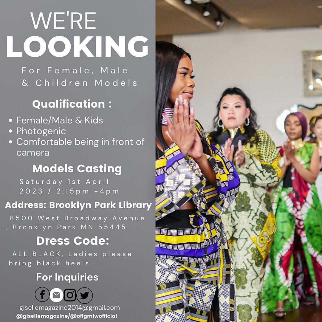 Giselle Magazine Fashion Week Models Casting Call, Brooklyn Park ...