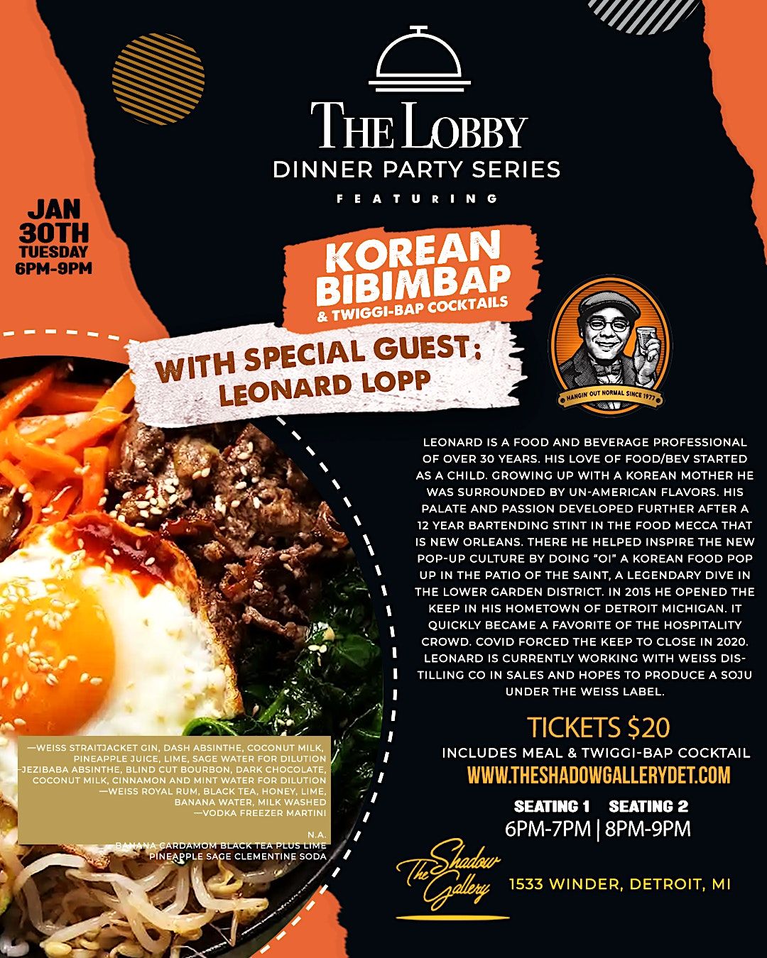 The Lobby Dinner Party Featuring Korean Bibimbap!, The Shadow Gallery ...