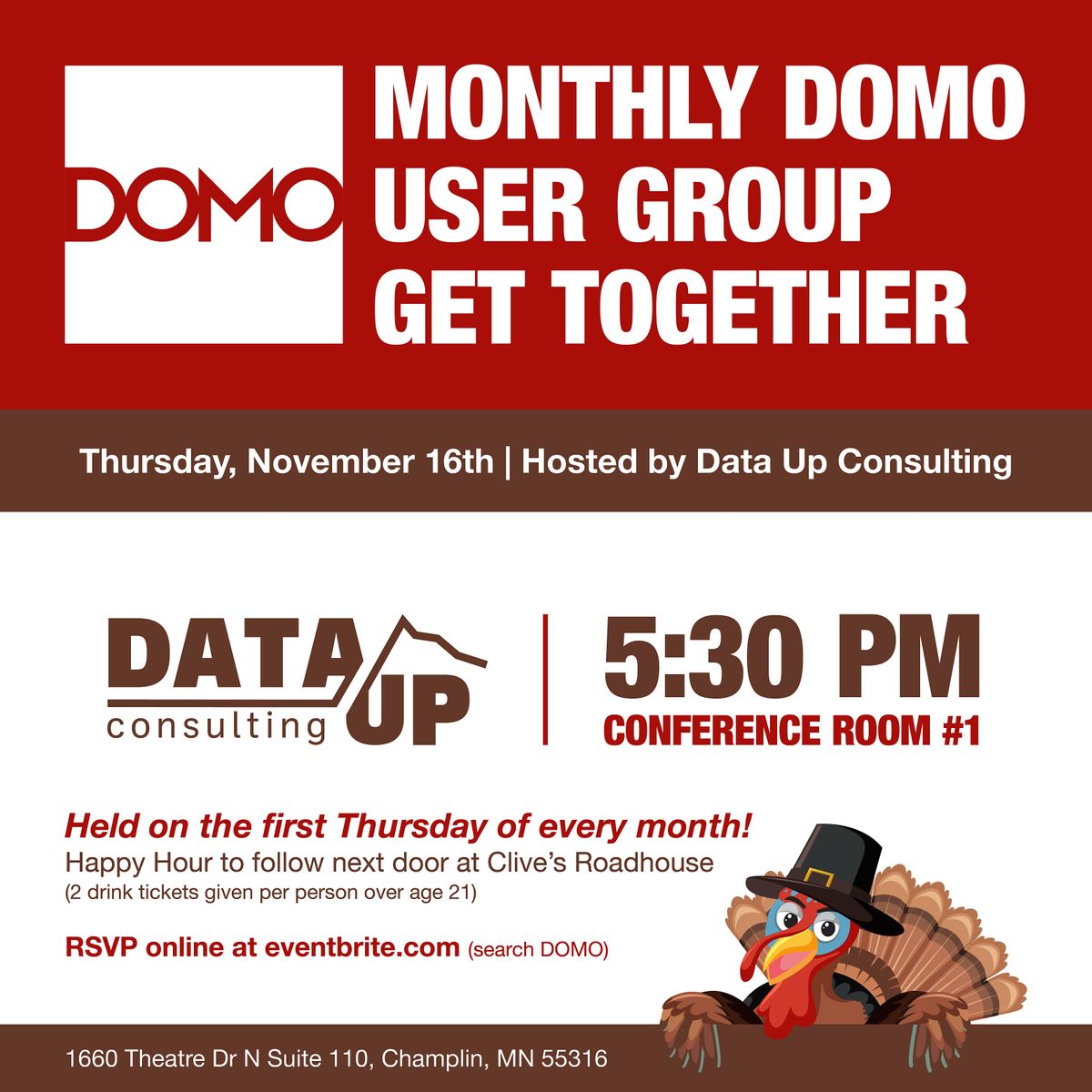 November DOMO User Group Get Together, Data Up Consulting, Champlin, 16 November 2023 | AllEvents.in