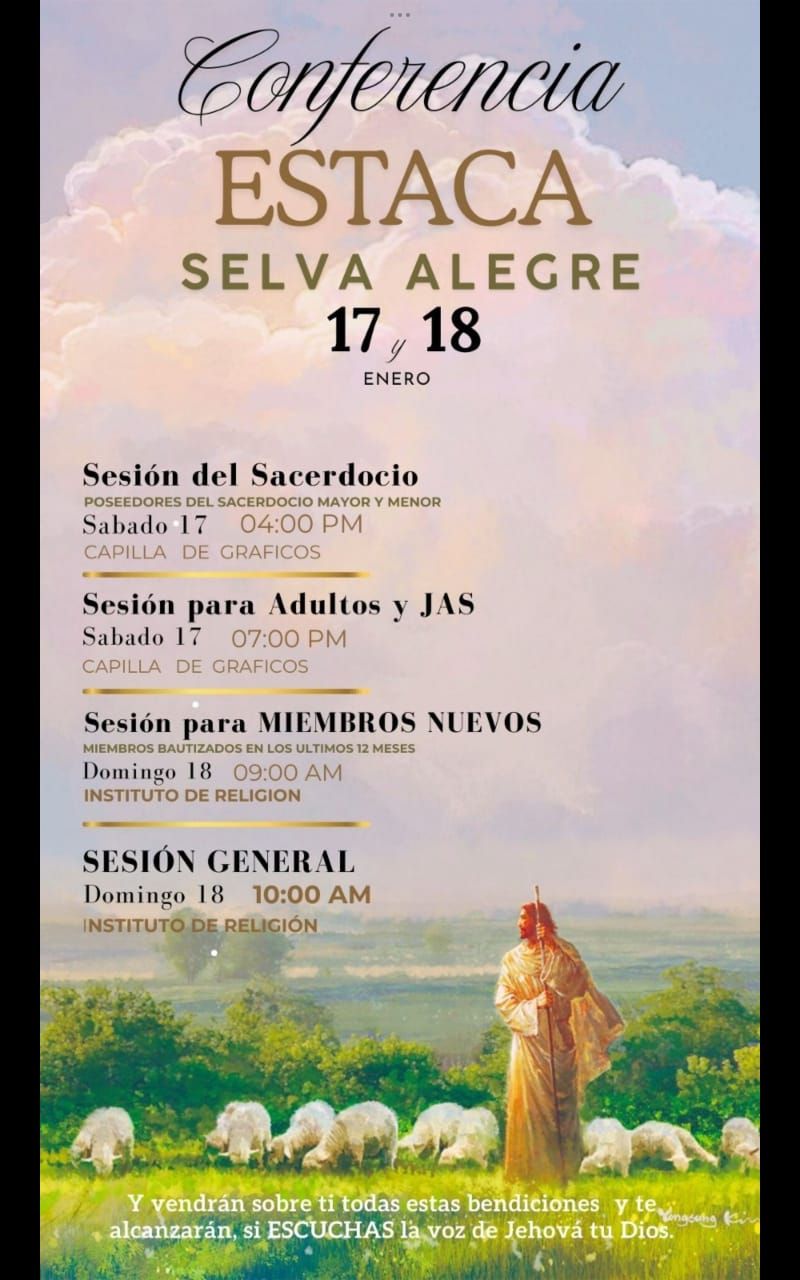 Sesión General - Conferencia de Estaca, Instituto de Religión, Arequipa ...