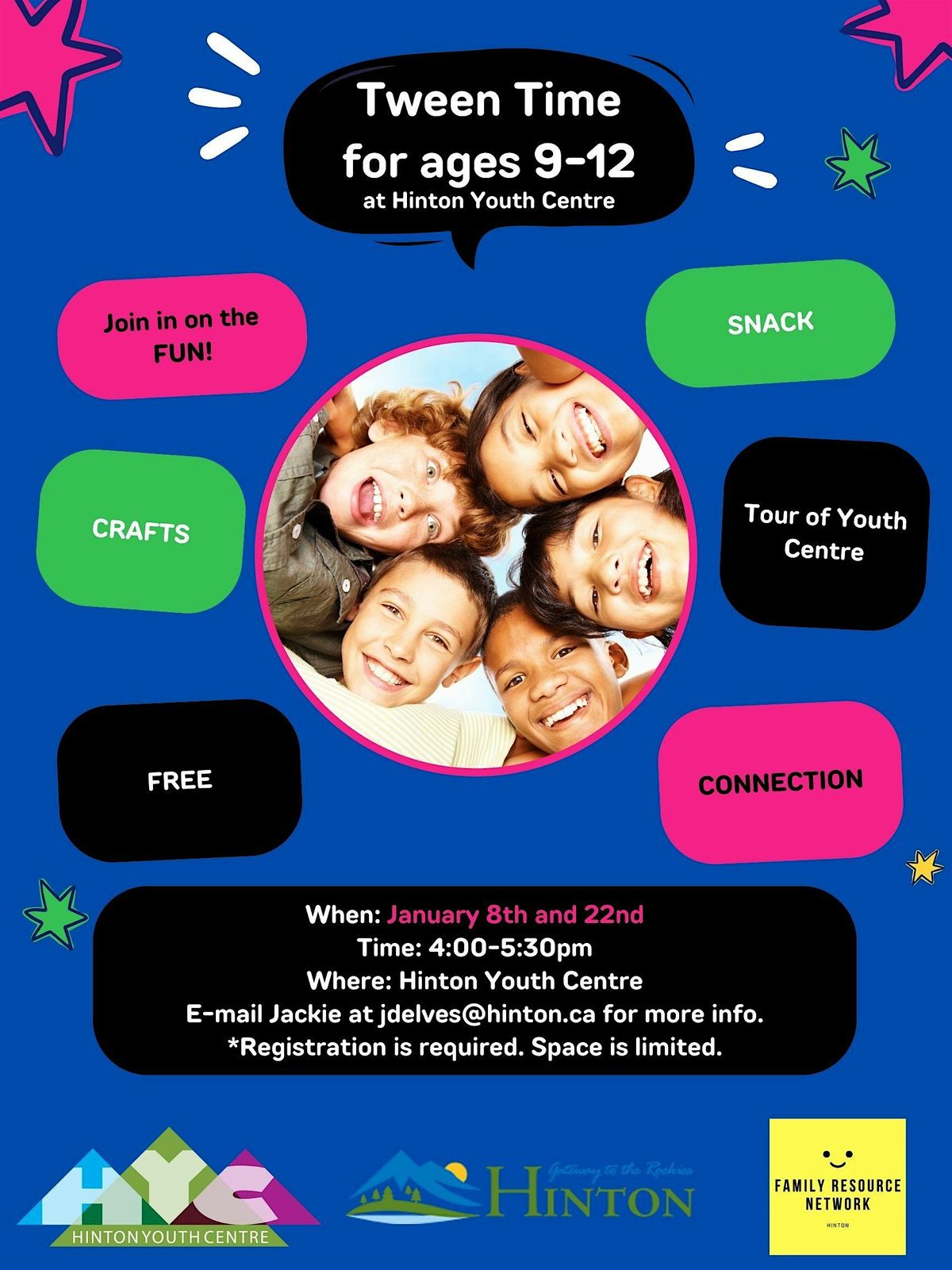 January 22-Tween Time at Hinton Youth Centre, 805 Switzer Dr, Hinton, 22 January 2024 | AllEvents