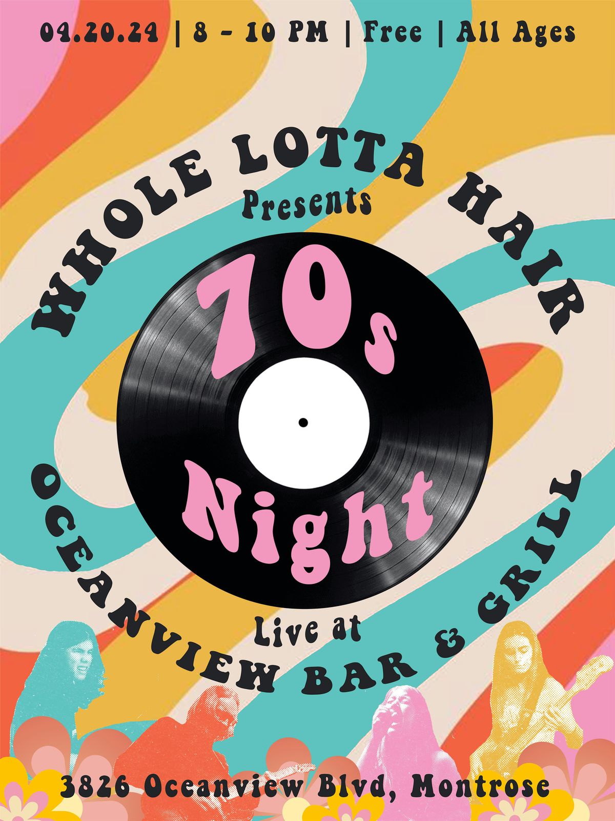 70s Night With Whole Lotta Hair, Alissa's Ocean View Bar & Grill, Ocean ...