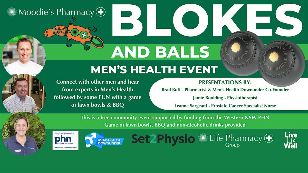 Blokes & Balls - Mens Health Event, The Greens on William, Bathurst, 21 ...