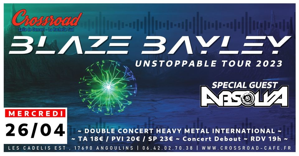 Blaze Bayley Unstoppable Tour 2023 Absolva Live Crossroad