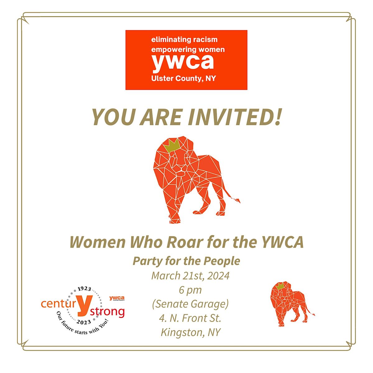 Women Who Roar for the YWCA - Party for the People, Senate Garage ...