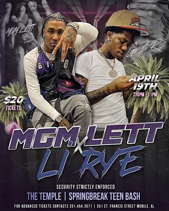 SPRING BREAK TEEN BASH, The Temple Downtown, Saint Francis Street ...