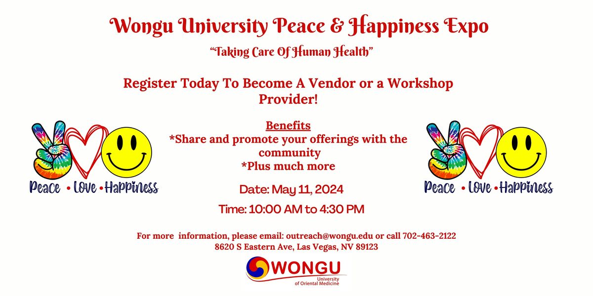 Wongu University Peace and Happiness Expo, Wongu University of Oriental ...