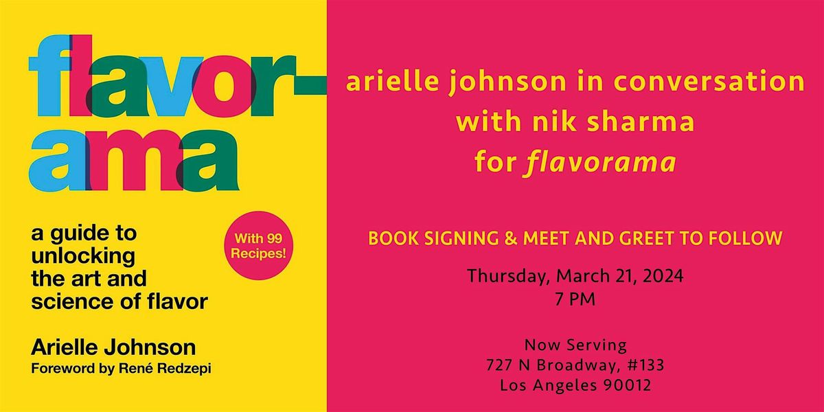 Arielle Johnson in conversation with Nik Sharma for Flavorama, Now ...