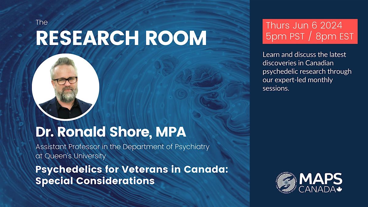 MAPS Canada Research Room with Dr. Ron Shore, June 6 2024 | Online ...