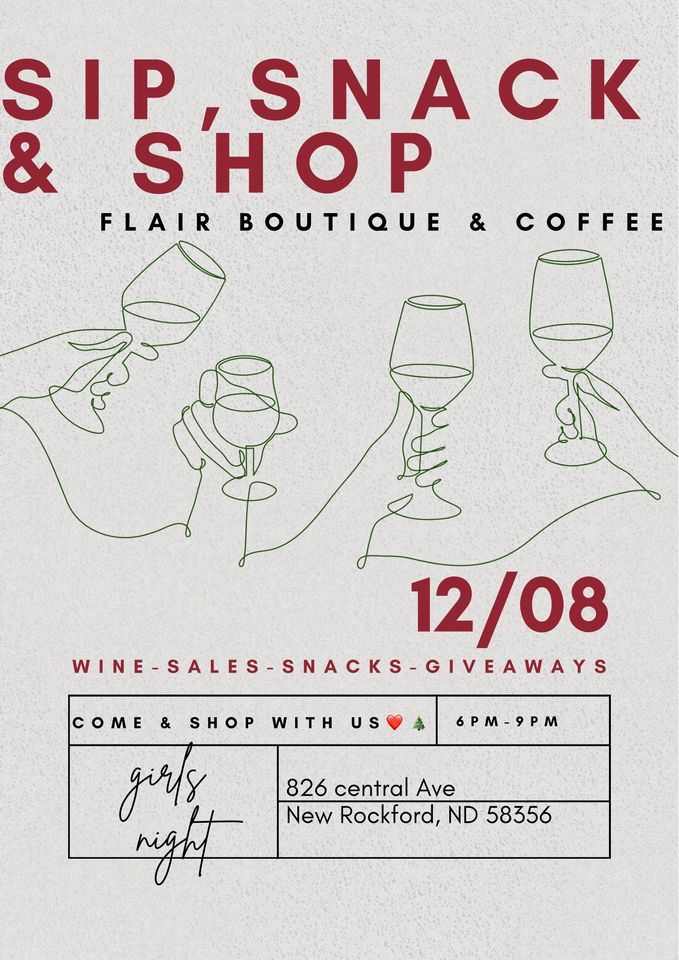 Sip, Snack & Shop, 826 central Ave new Rockford nd 58356, 8 December ...