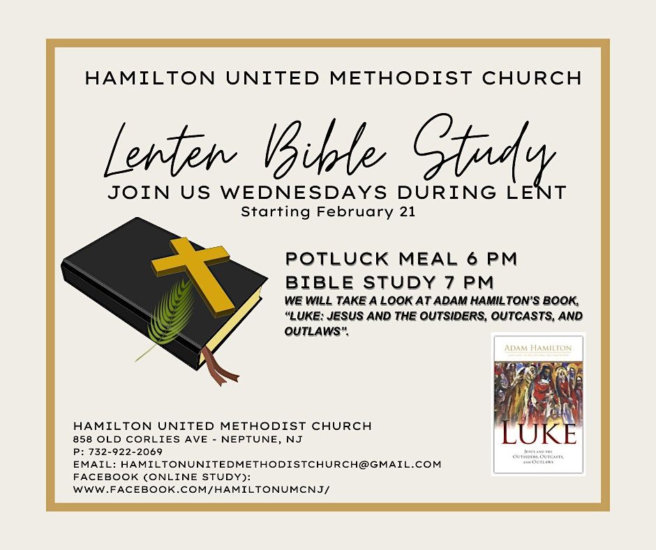 HUMC Lenten Bible Study & Potluck, 858 Old Corlies Avenue, Neptune City ...