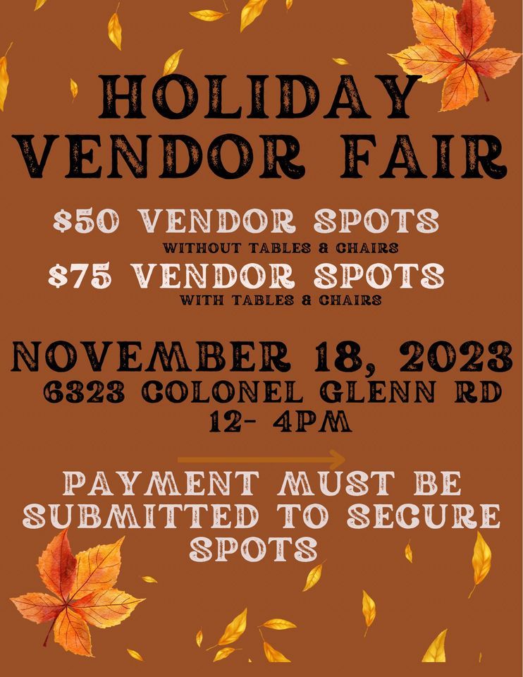 Holiday Vendor Fair, Murry's Dinner Playhouse, Little Rock, November 18 ...