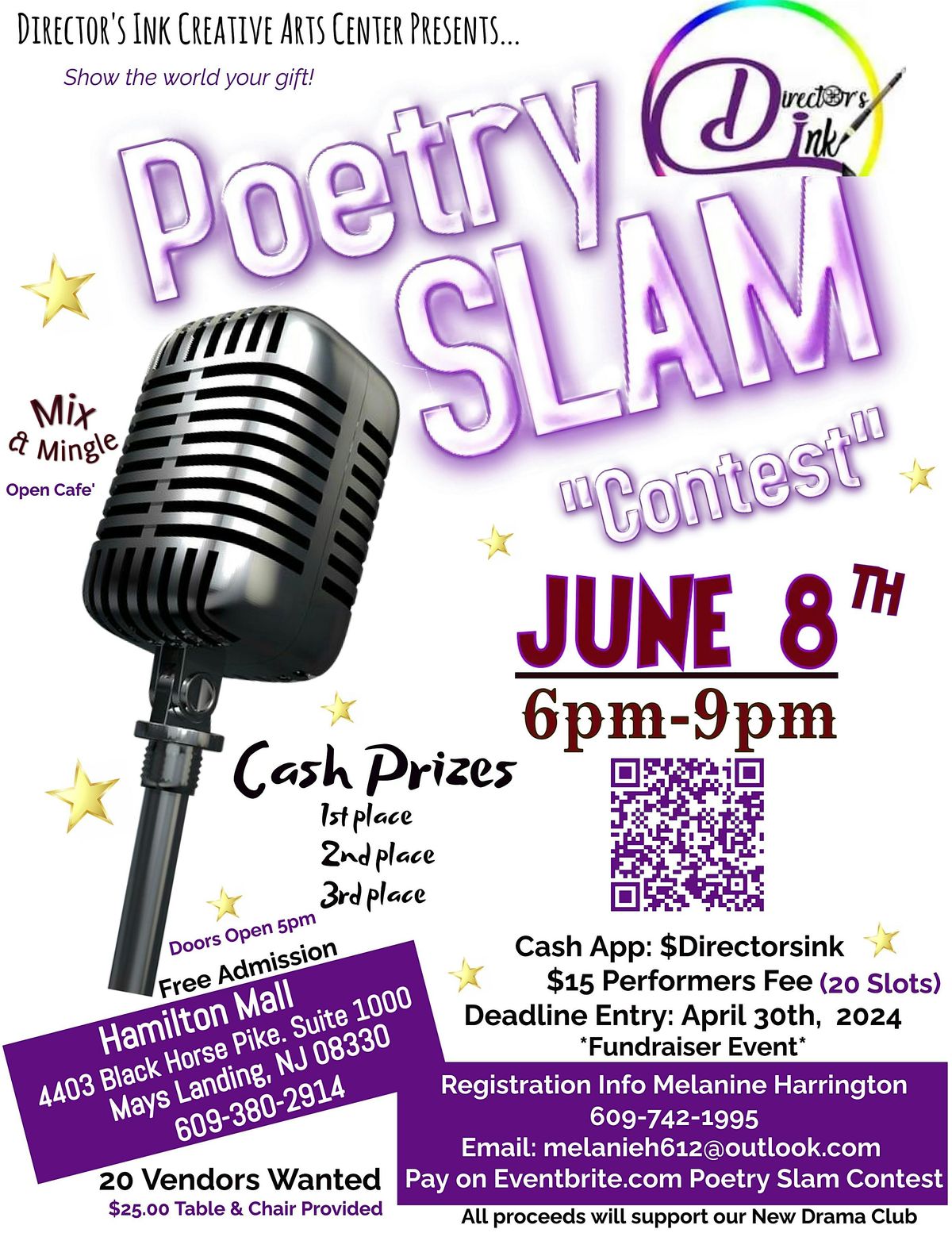 Poetry Slam Contest, Hamilton Mall, Mays Landing, March 23 2024 ...