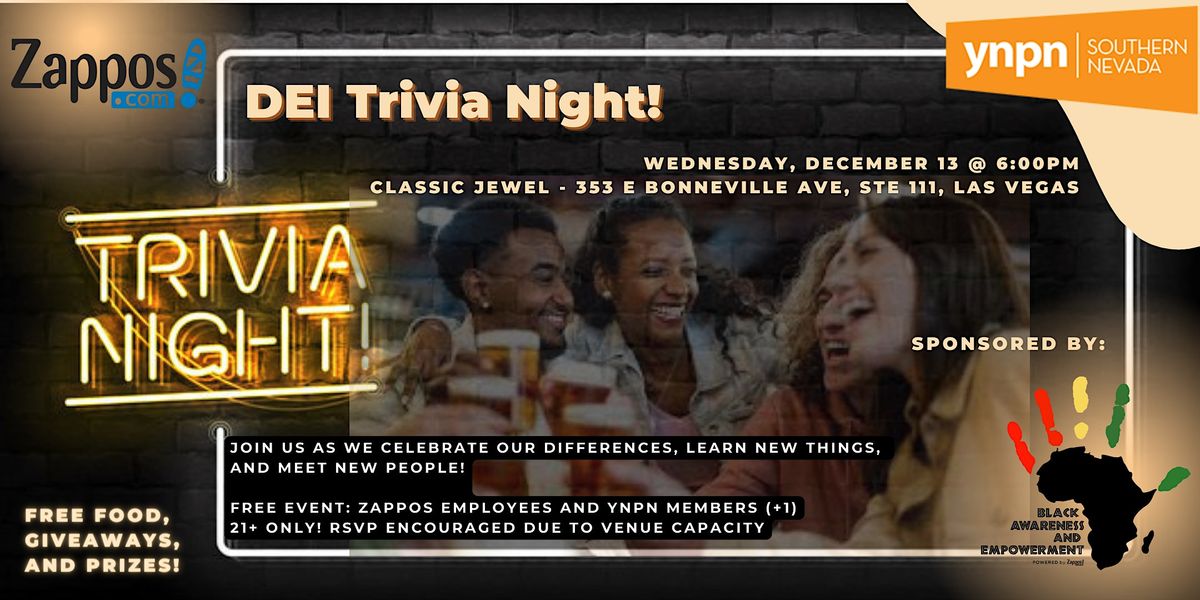 DEI Trivia Night, Classic Jewel, Las Vegas, 13 December 2023 | AllEvents.in