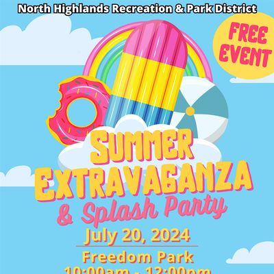 Summer Extravaganza & Splash Party, Freedom Park, McClellan Park, 20 ...