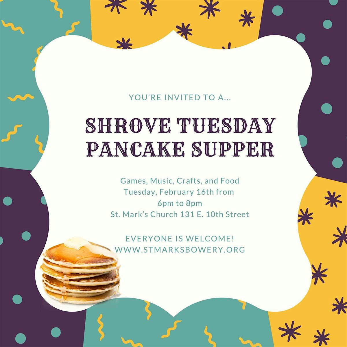 Shrove Tuesday Party, St. Mark's Church in-the-Bowery, East 10th Street ...