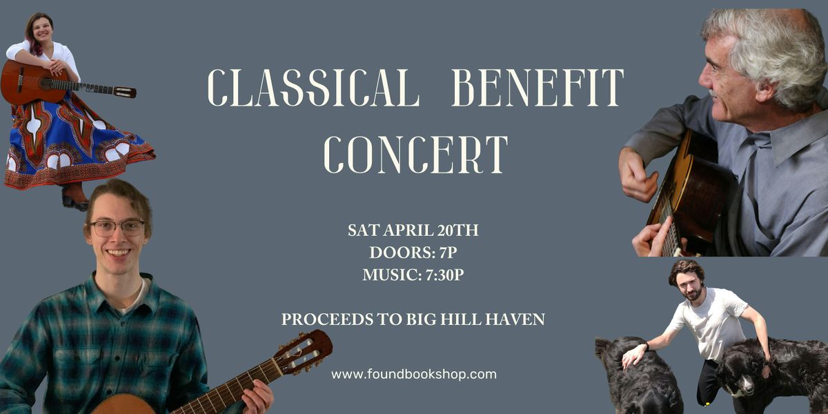 Classical Benefit Concert, Found Books & Shop, Cochrane, 20 April 2024 ...