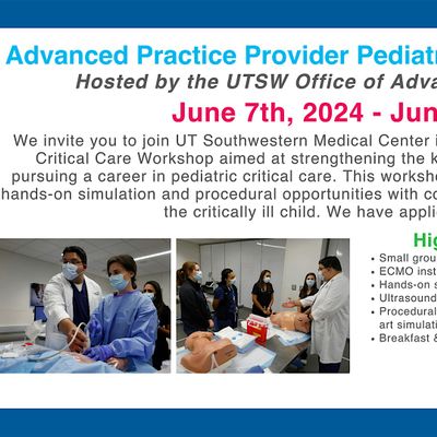 Pediatric Critical Care Workshop-UT Southwestern Medical Center, UT ...