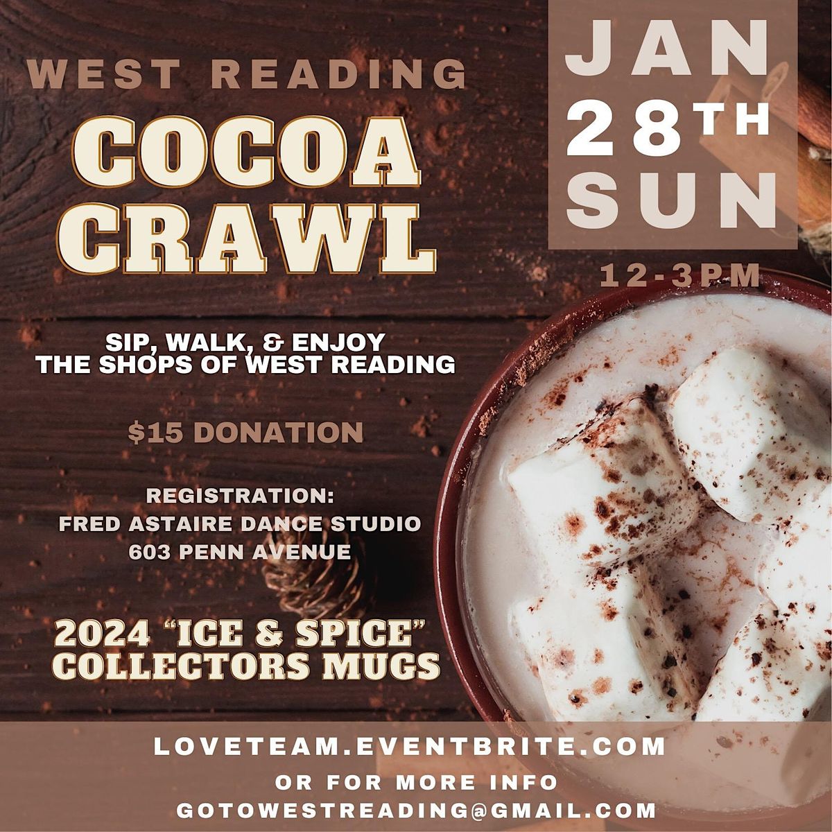 WEST READING COCOA CRAWL, 400-700 Penn Ave, West Reading, 28 January ...