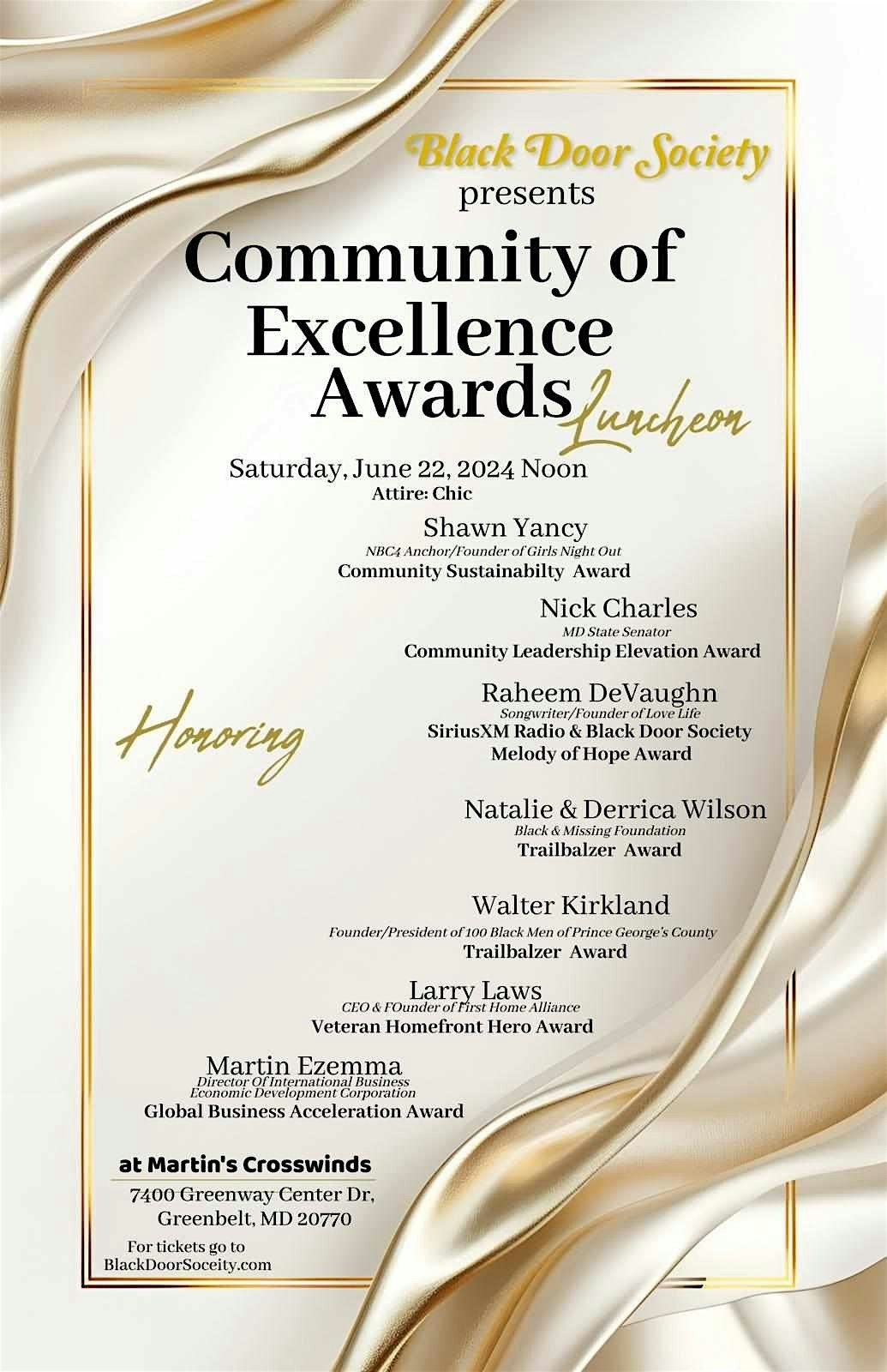 The 2nd Annual Black Door Society Community of Excellence Awards ...