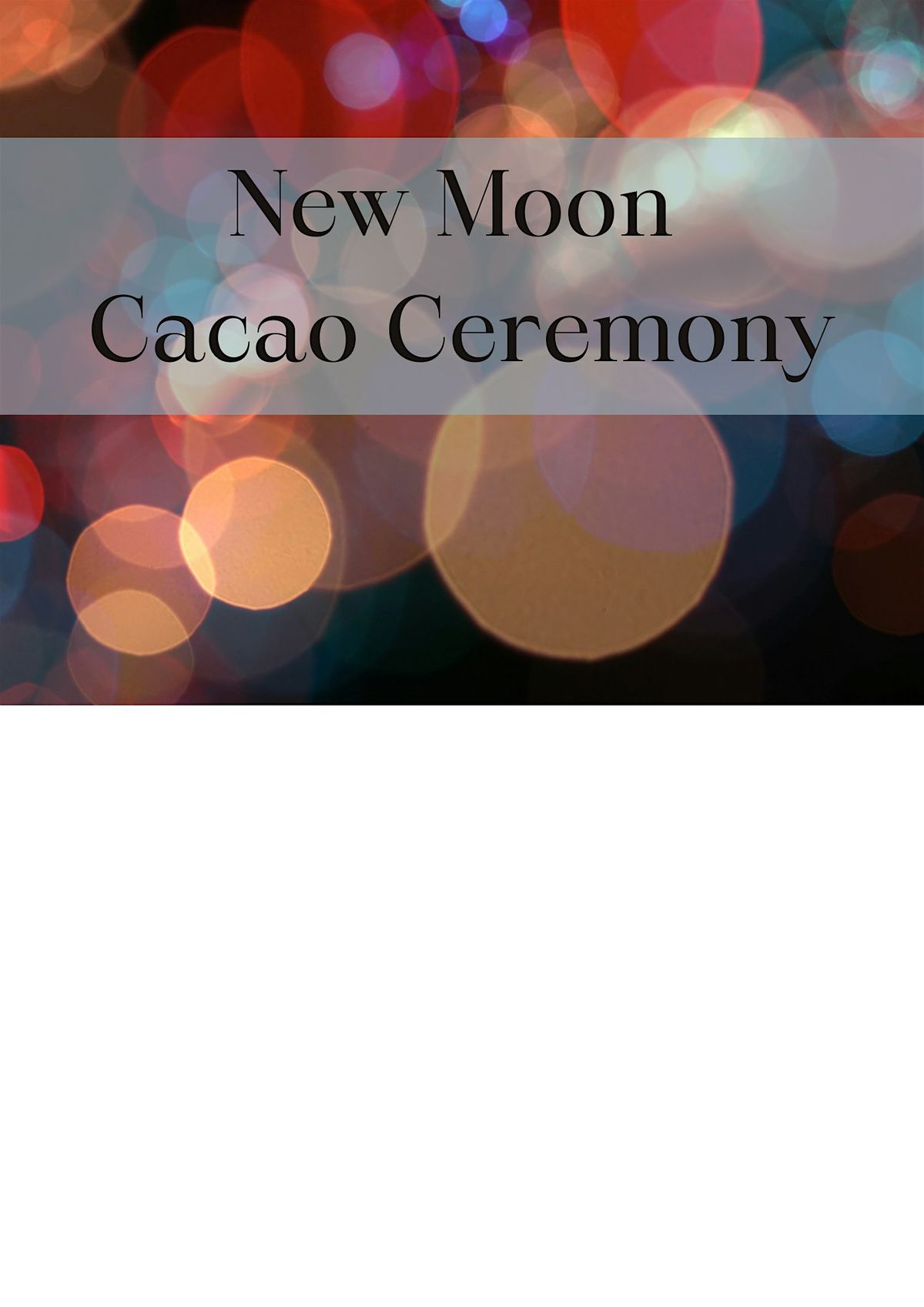 New Moon Cacao Ceremony With Lizi, Gardening World Limited, Newington ...