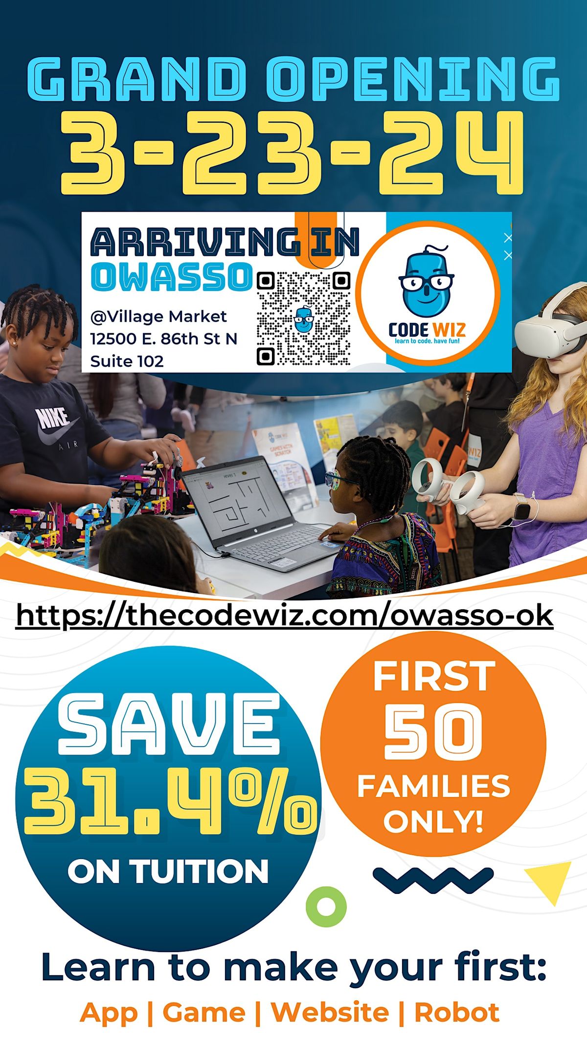GRAND OPENING PARTY, Code Wiz - Owasso, 23 March 2024 | AllEvents.in