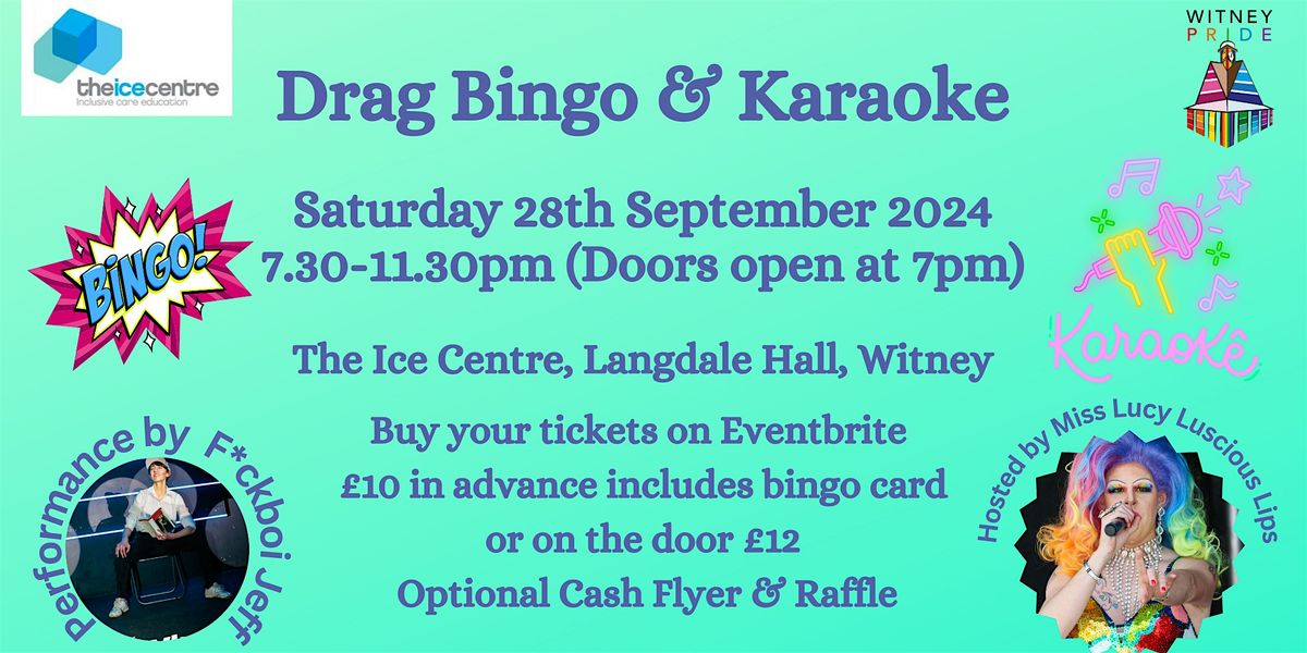 Witney Pride & The ICE Centre Drag Bingo and Karaoke - 18+, Langdale ...