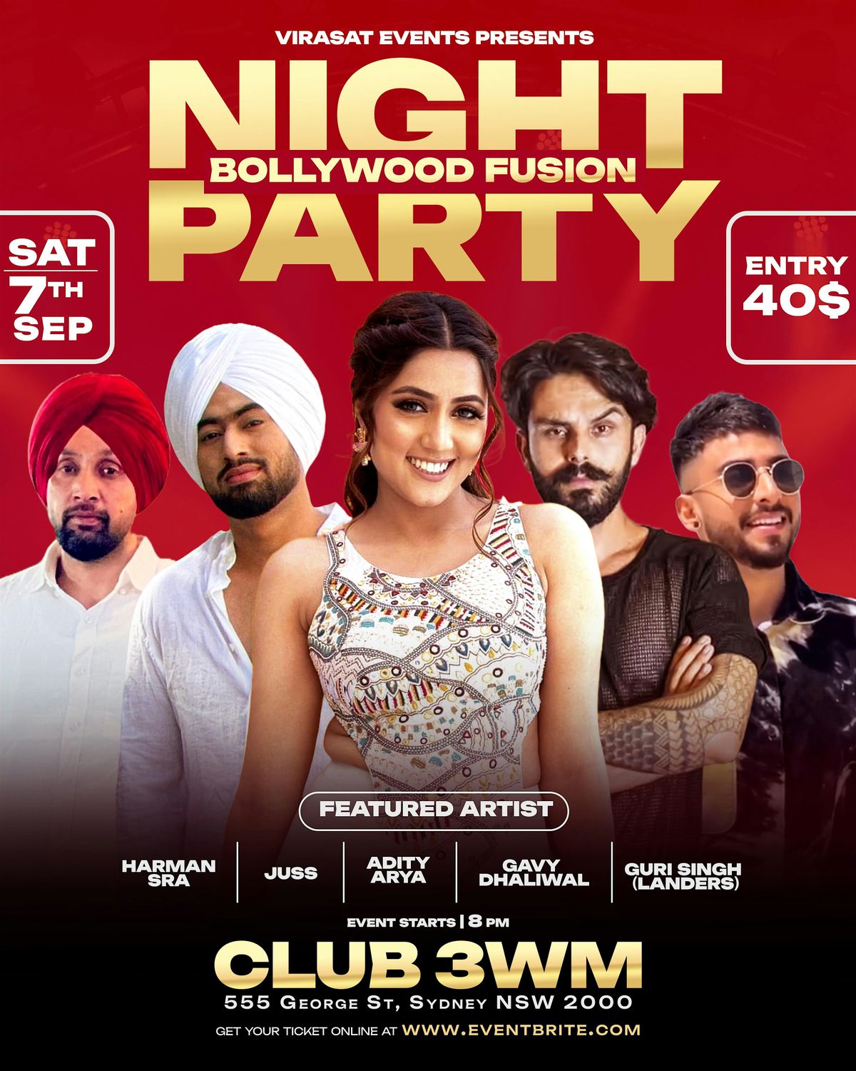 Bollywood Fusion Night Party, Club 3WM, Sydney, 7 September 2024 ...