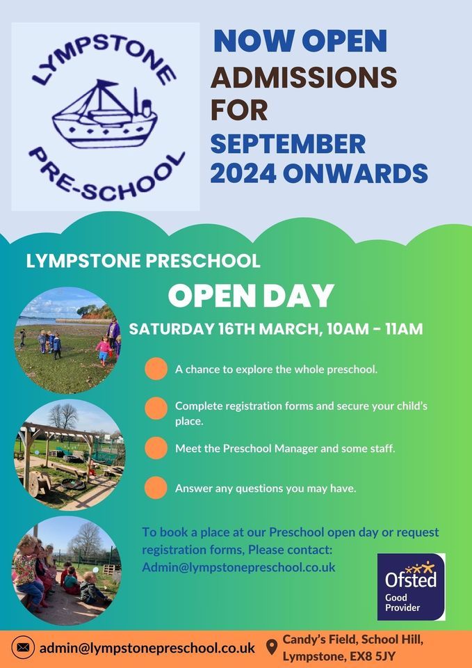 Lympstone Preschool Open day , lympstone preschool, Exeter, March 16 ...